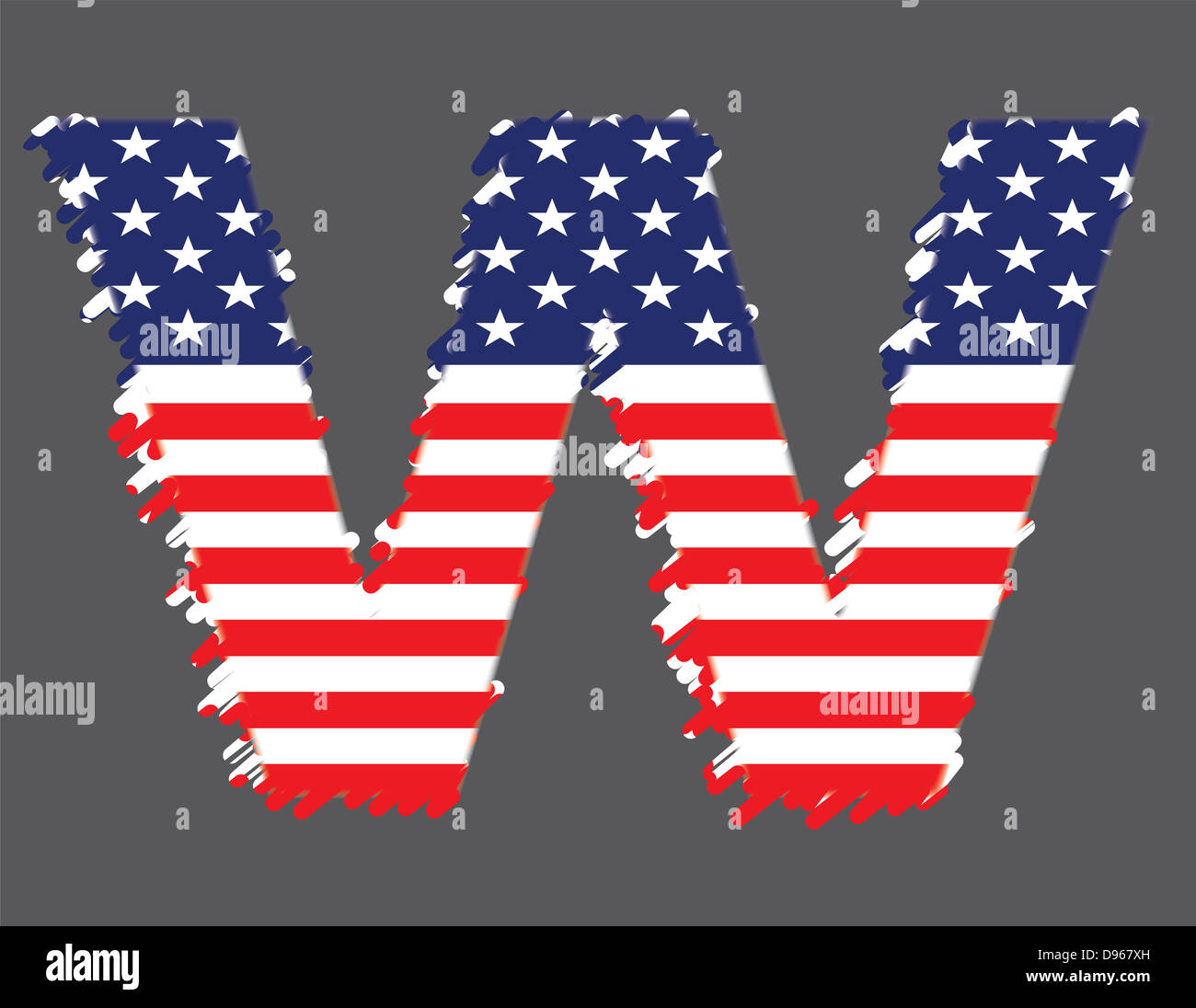 Flag of USA alphabet - W Stock Photo - Alamy
