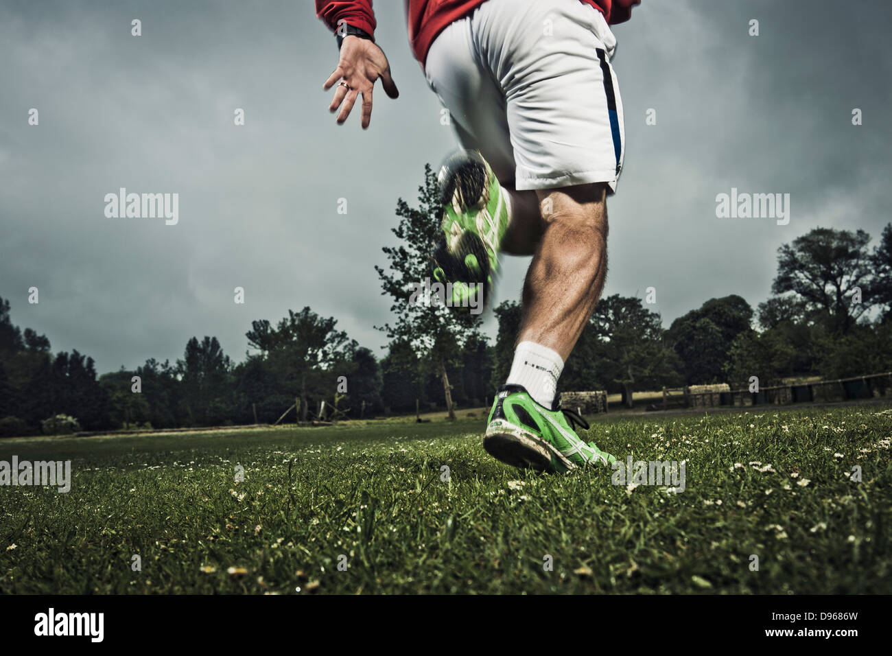 Running man in park Stock Photo - Alamy