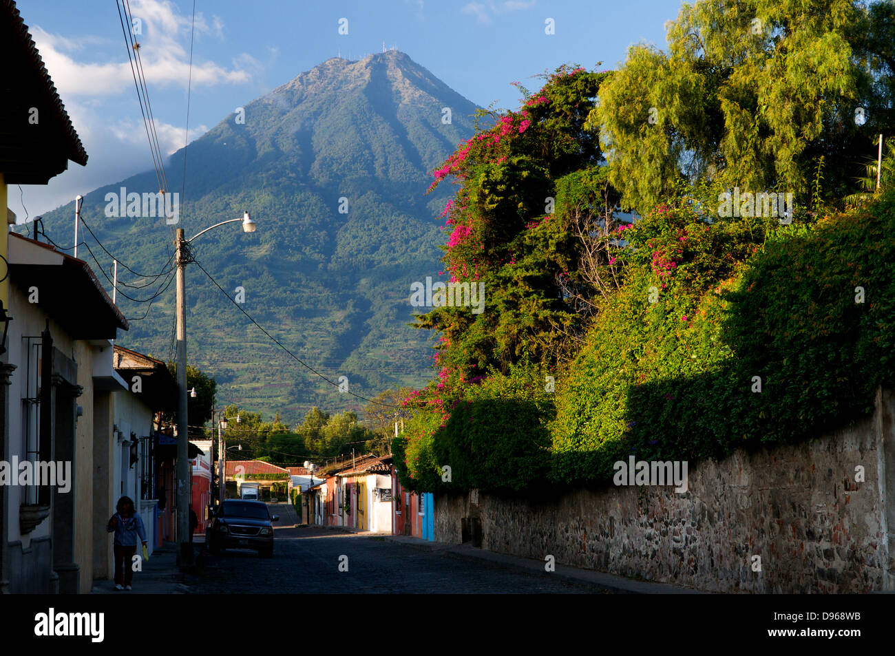 Agua Volcano rises above Antigua, Guatemala. credit: Kraig Lieb Stock ...