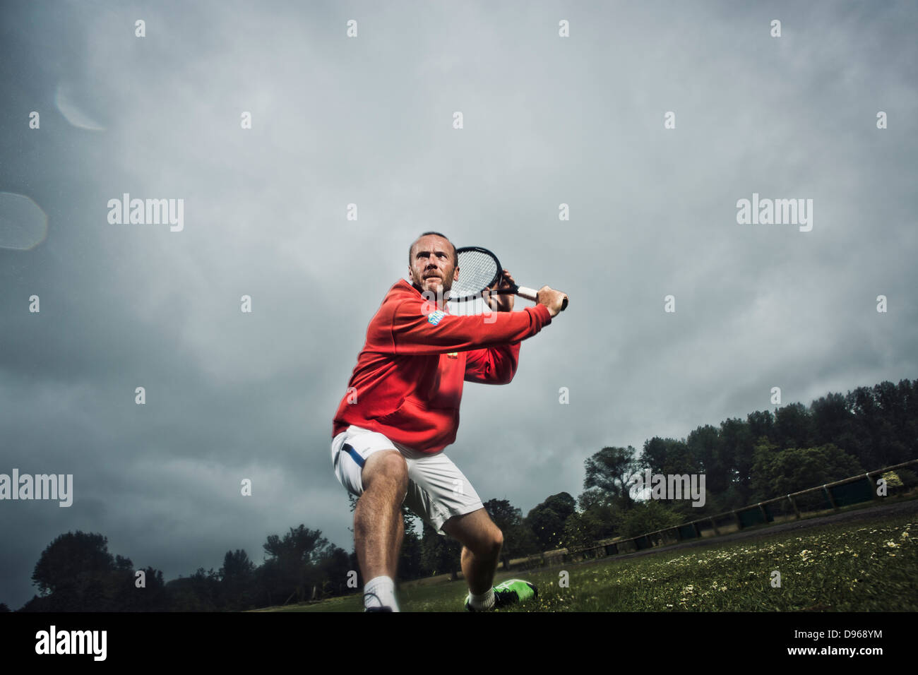 Man playing Tennis Stock Photo - Alamy