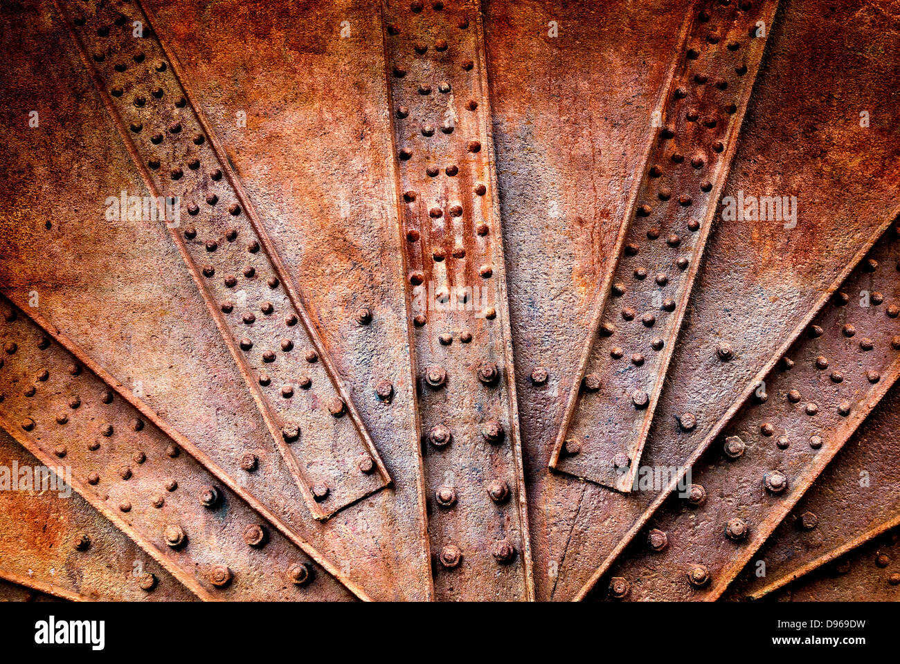 Background of the rivets and screw on rusty metals Stock Photo - Alamy