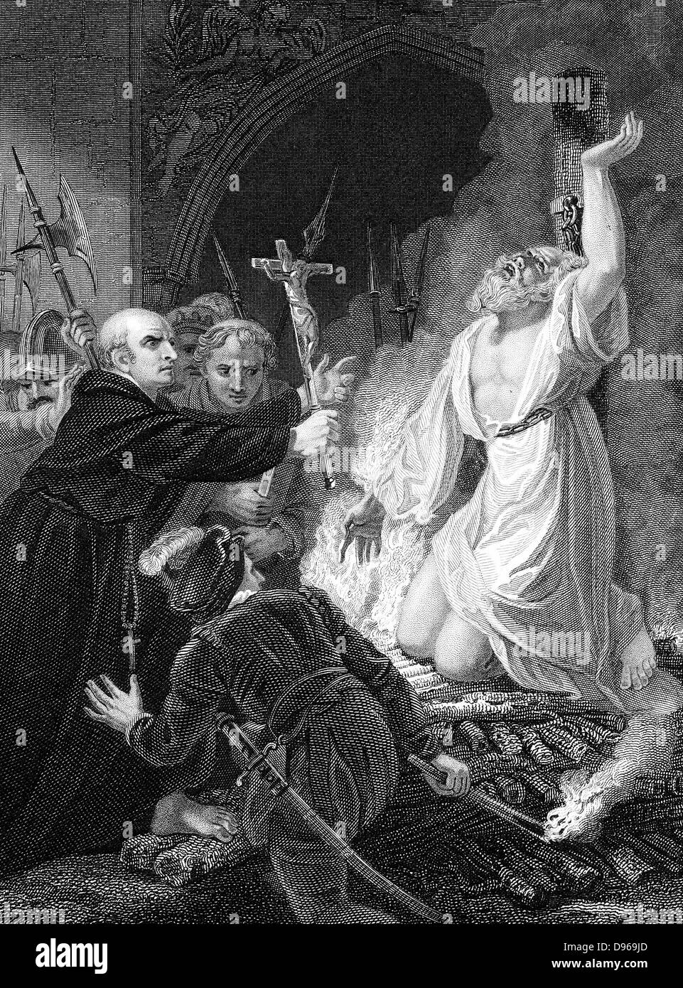 Thomas cranmer burnt Black and White Stock Photos & Images - Alamy