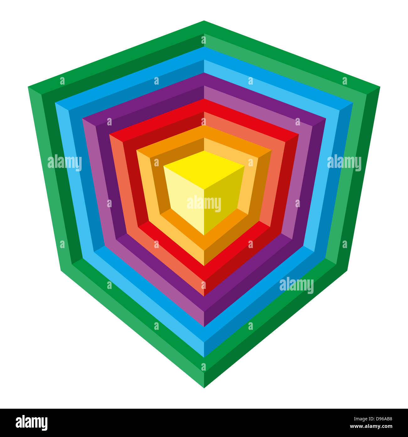 Colorful spectrum vector cube design, isolated on white background ...