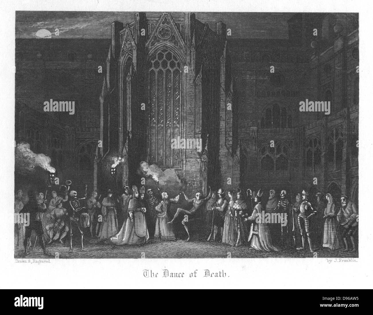 Earl of Rochester and his dissolute friends staging a Dance of Death at ...