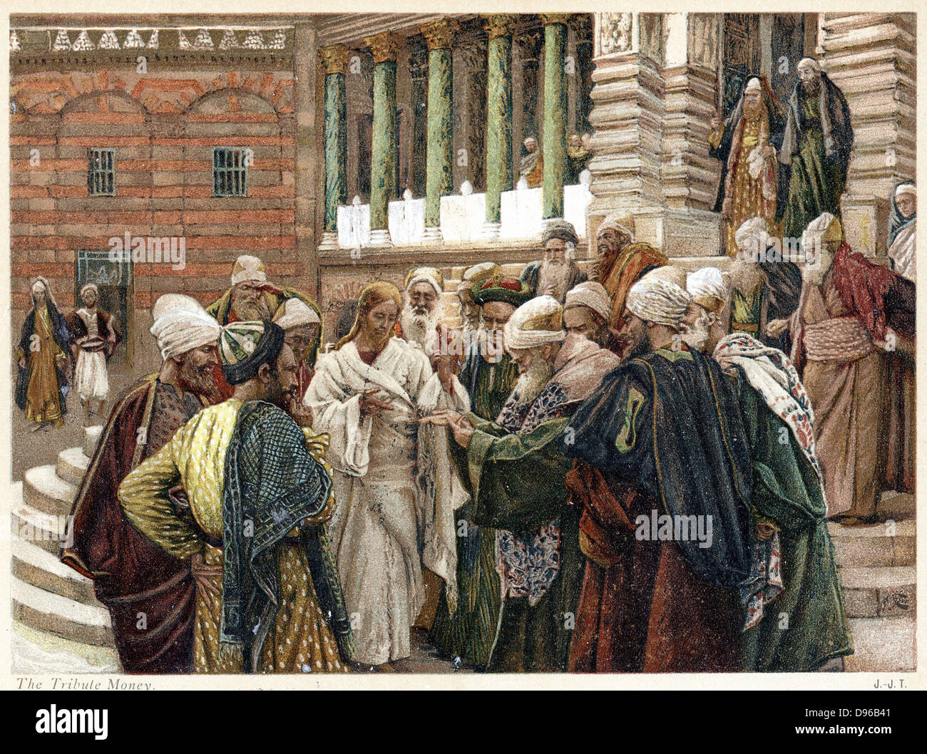 The Tribute Money. Jesus telling his questioners to render up to Caesar ...