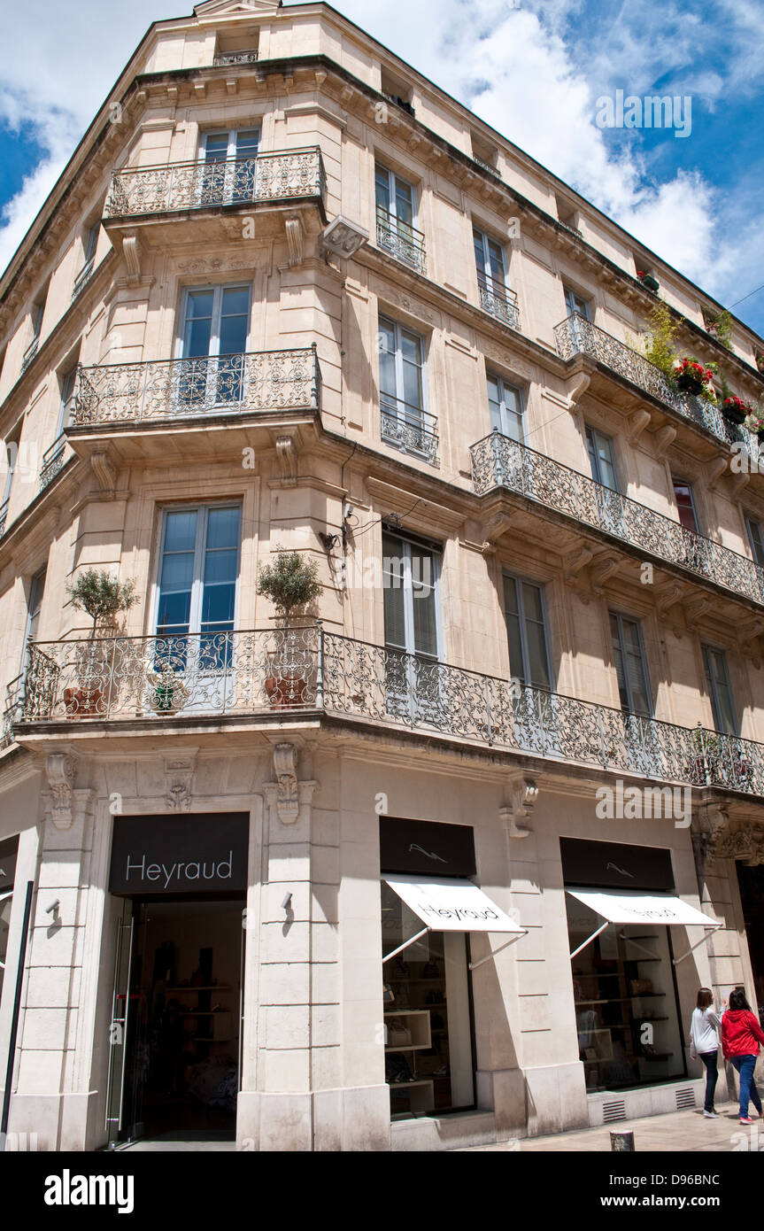 Old house historic balconies central nimes hi-res stock photography and ...