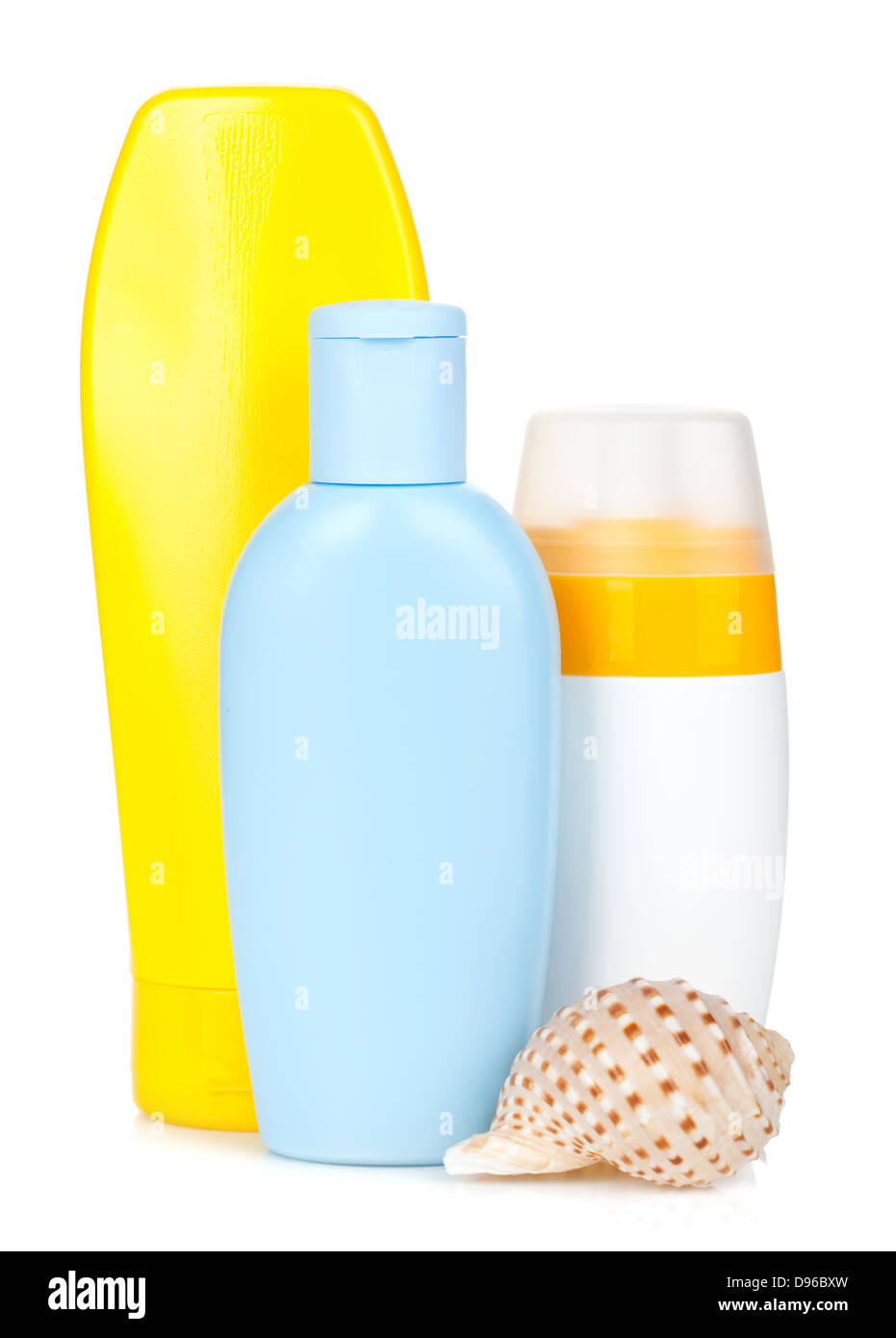 Bath bottles. Isolated on white background Stock Photo - Alamy