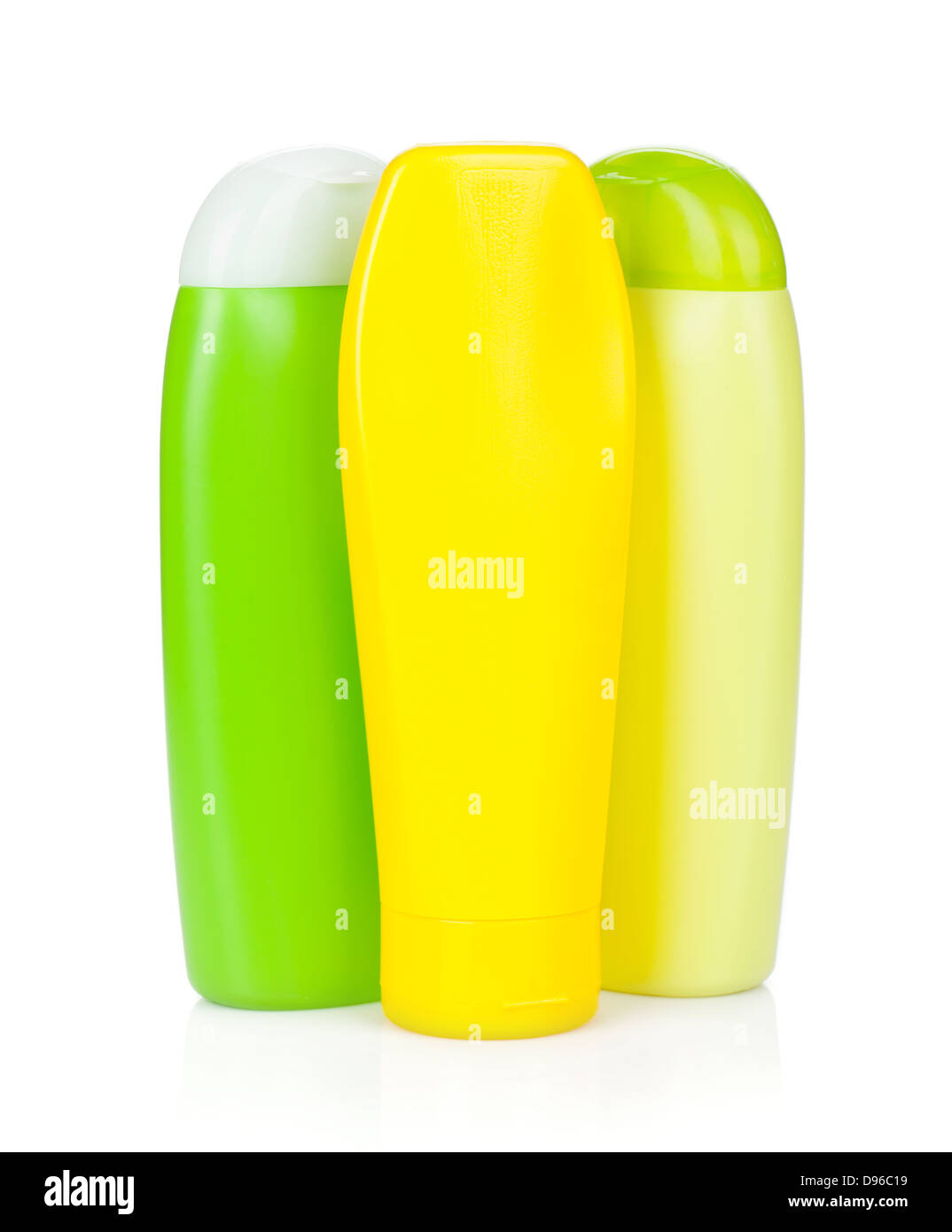 Bath bottles. Isolated on white background Stock Photo - Alamy