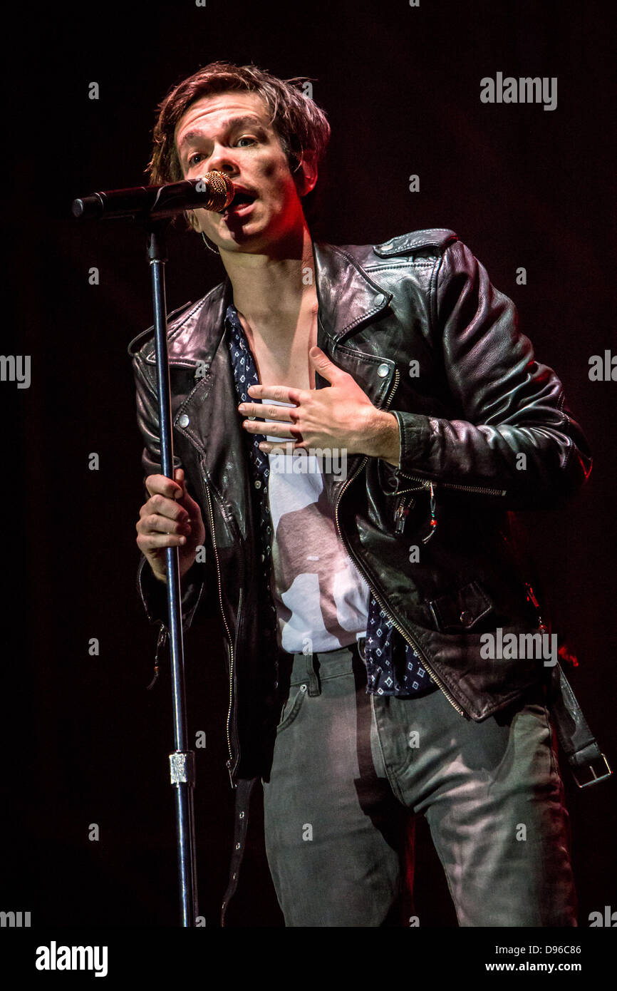 Milan, Italy. 11th June 2013. The American indie-pop band Fun performs ...