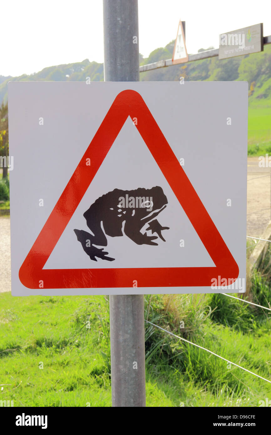 Toads crossing sign uk hi-res stock photography and images - Alamy