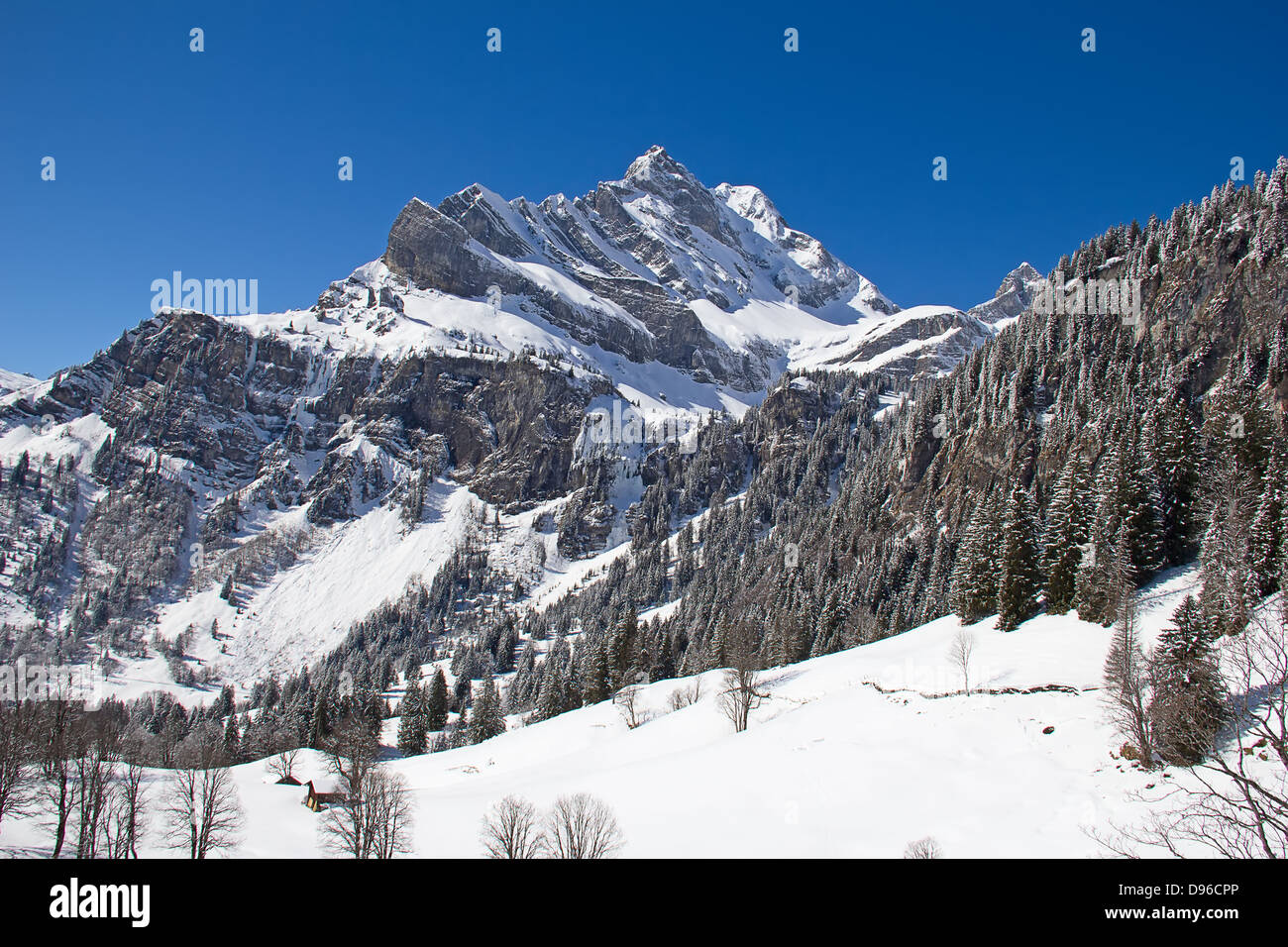 Winter in the swiss alps, Switzerland Stock Photo - Alamy