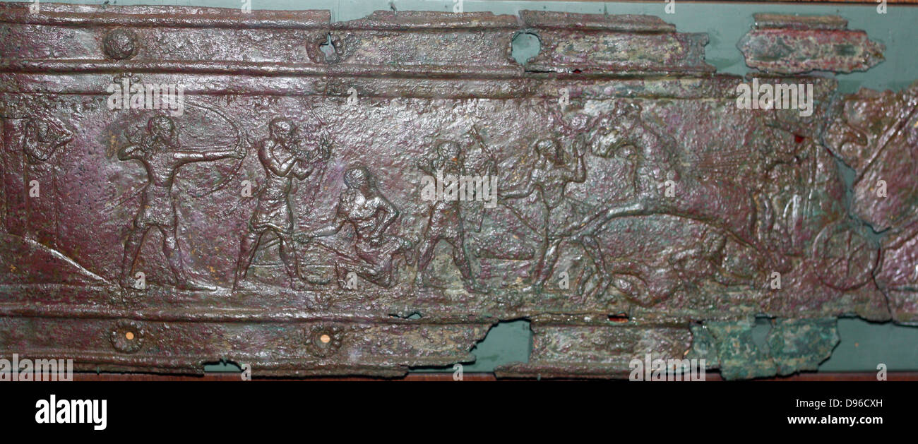 Bronze gate ornaments. Assyrian (circa 883-859 BC). From Balawat, near ...