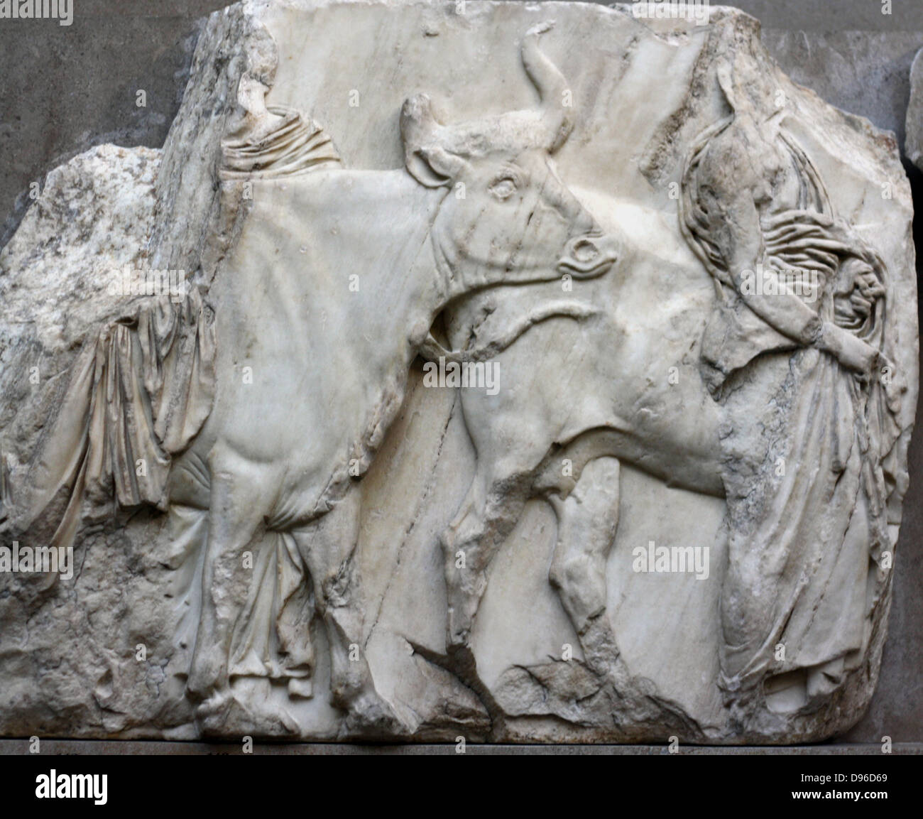 Detail from the Parthenon Frieze. Greek marble sculpture, made between ...