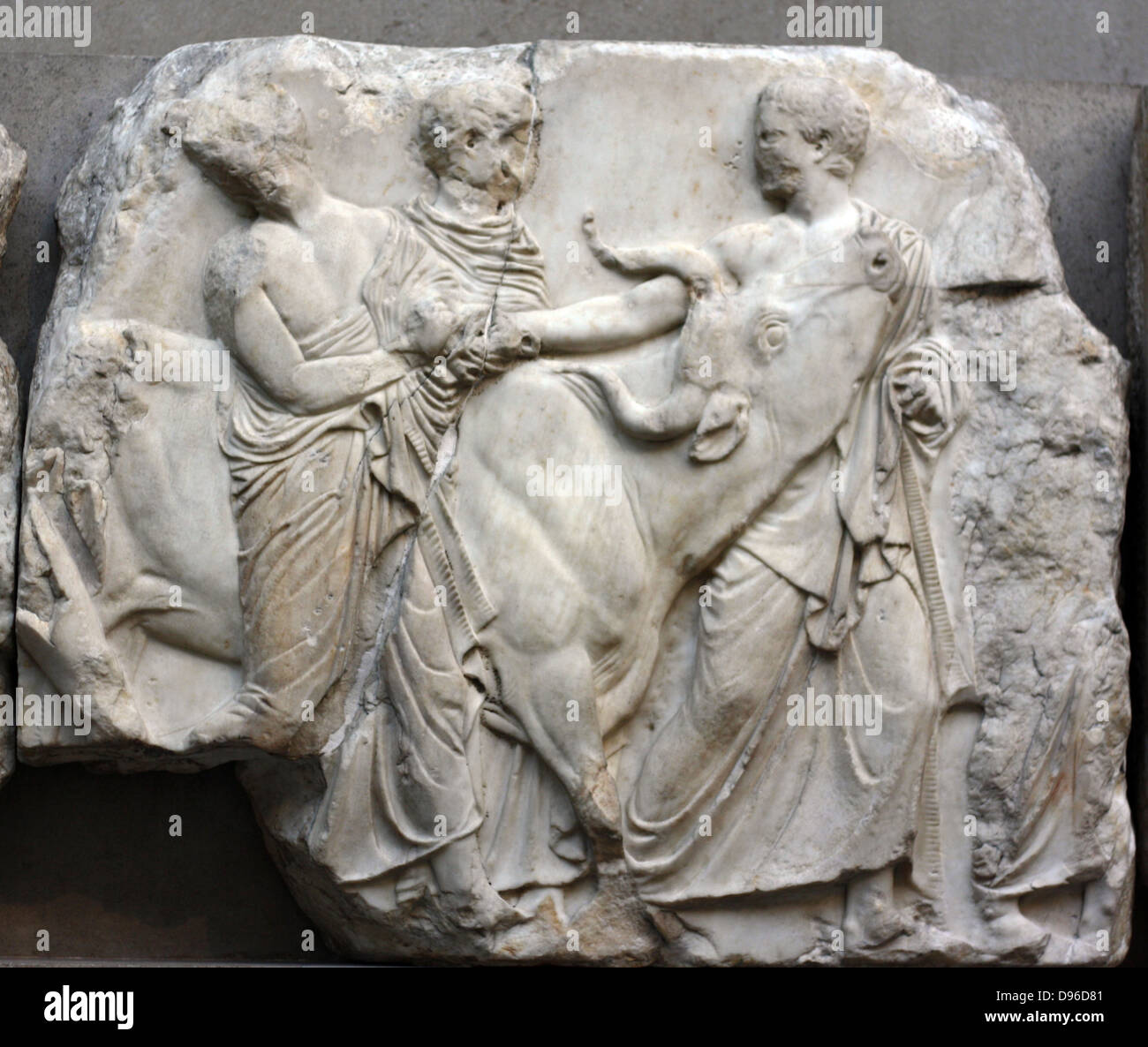 Detail from the Parthenon Frieze. Greek marble sculpture, made between ...
