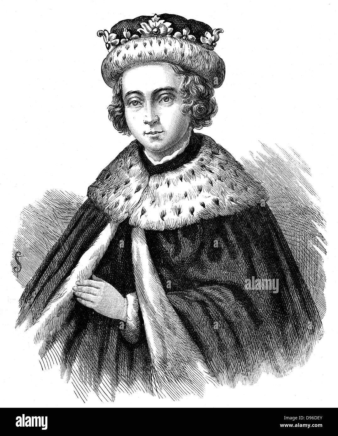 Edward V (1470-1483), King of England 1483, but never crowned. Son of ...