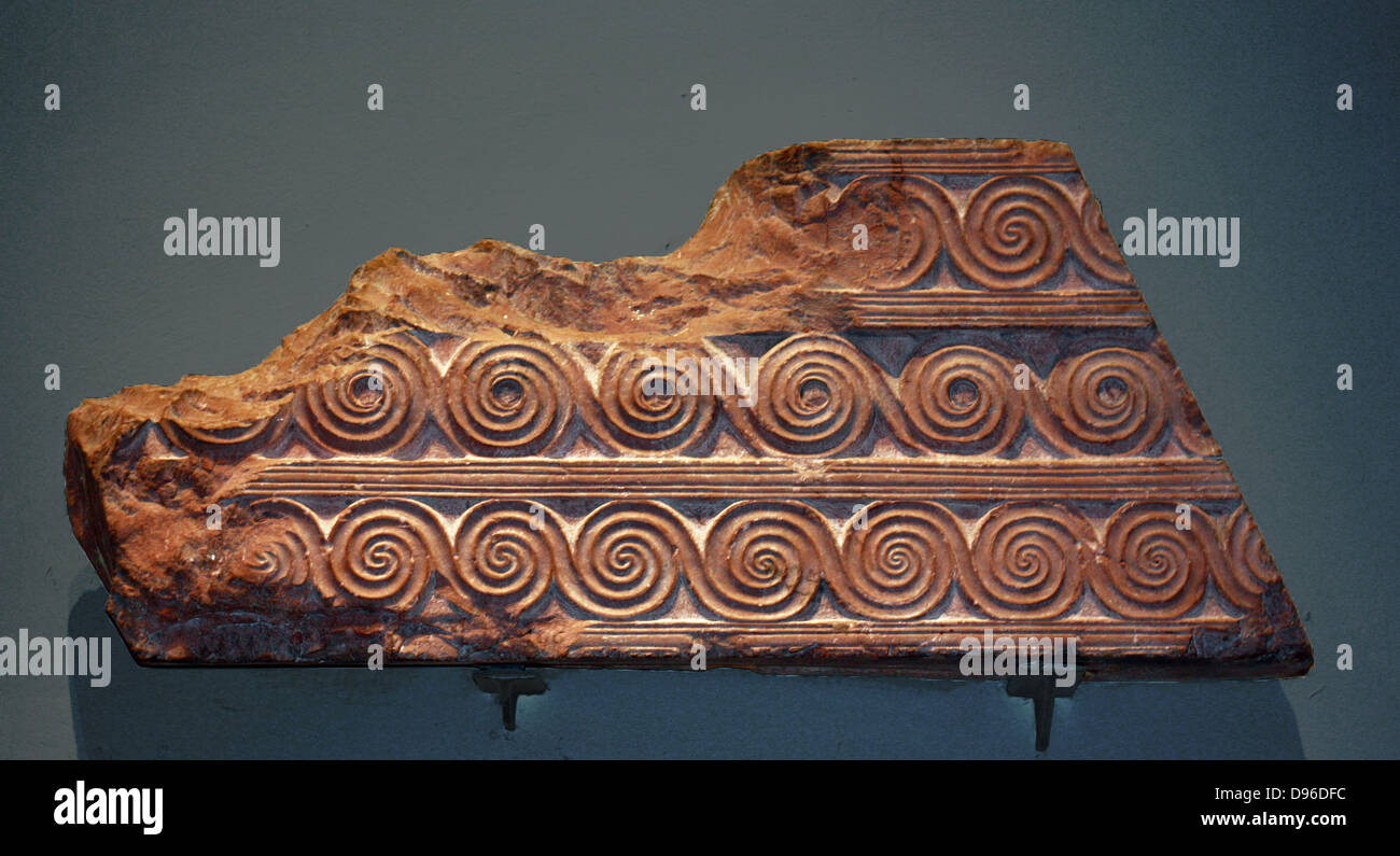 Architectural features from the 'Treasury of Atreus' (circa 1350-1259 ...