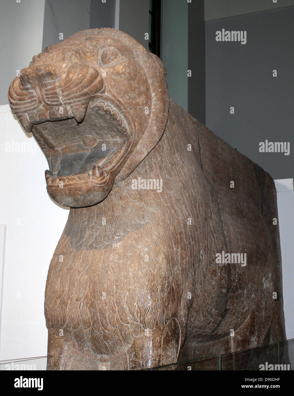 Colossal Guardian Lion. Assyrian, about 865-860 BC. From Nimrud, Temple ...