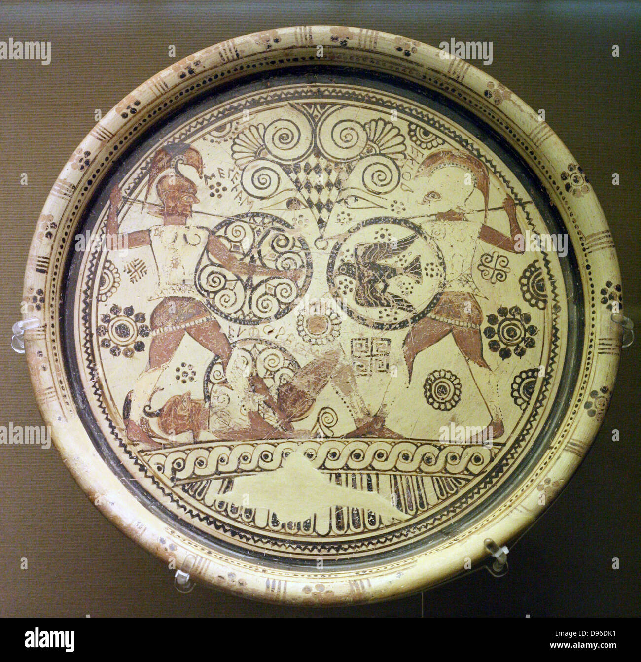 Plate showing Menelaus and Hector fighting over the body of Euphorbos ...