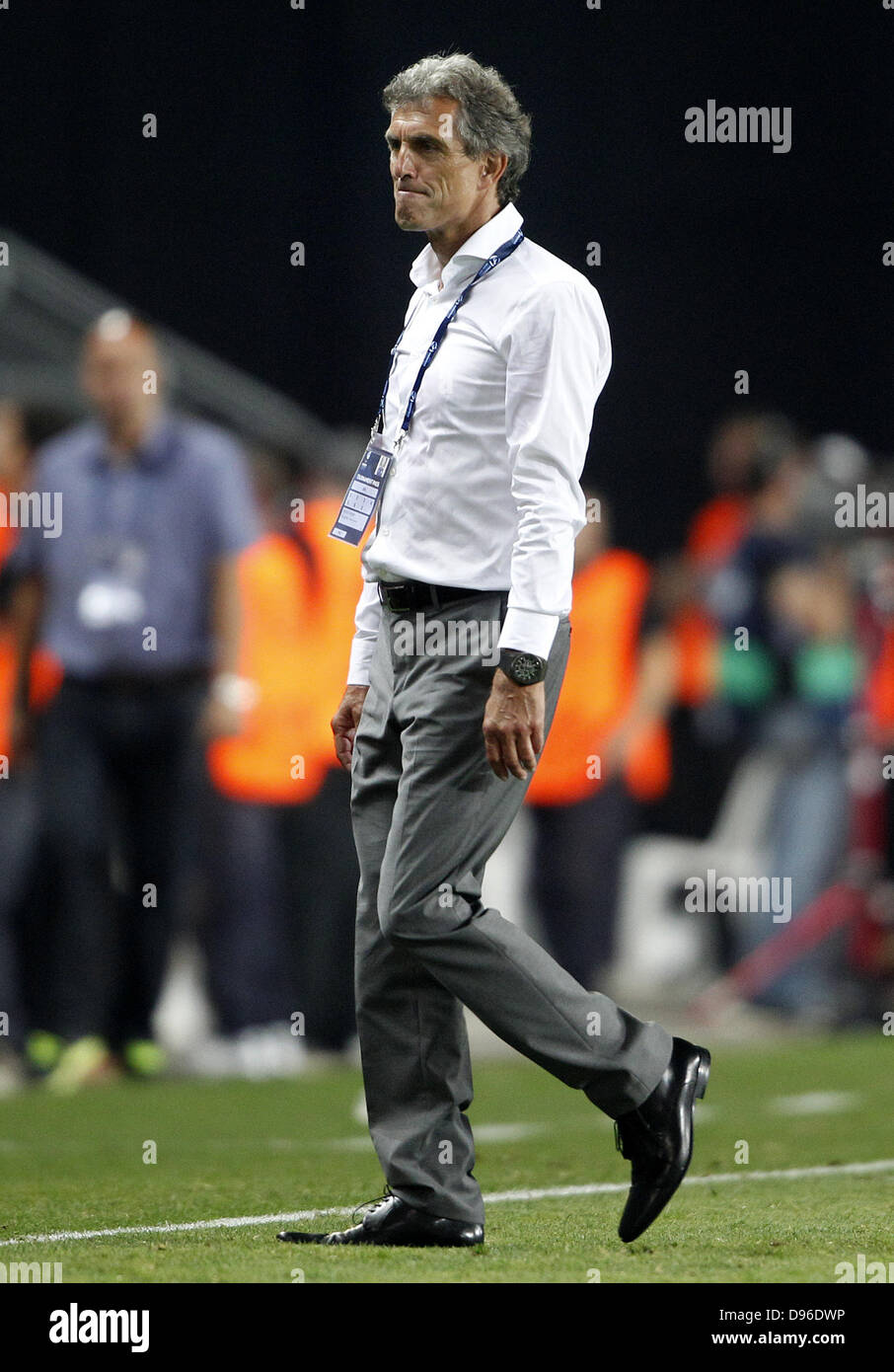 Head coach Rainer Adrion of Germany reacts after winning the UEFA ...