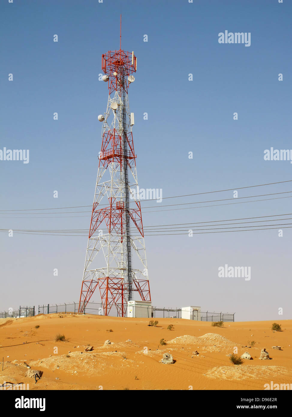 Telecommunication antenna near Riyadh, Saudi Arabia Stock Photo - Alamy