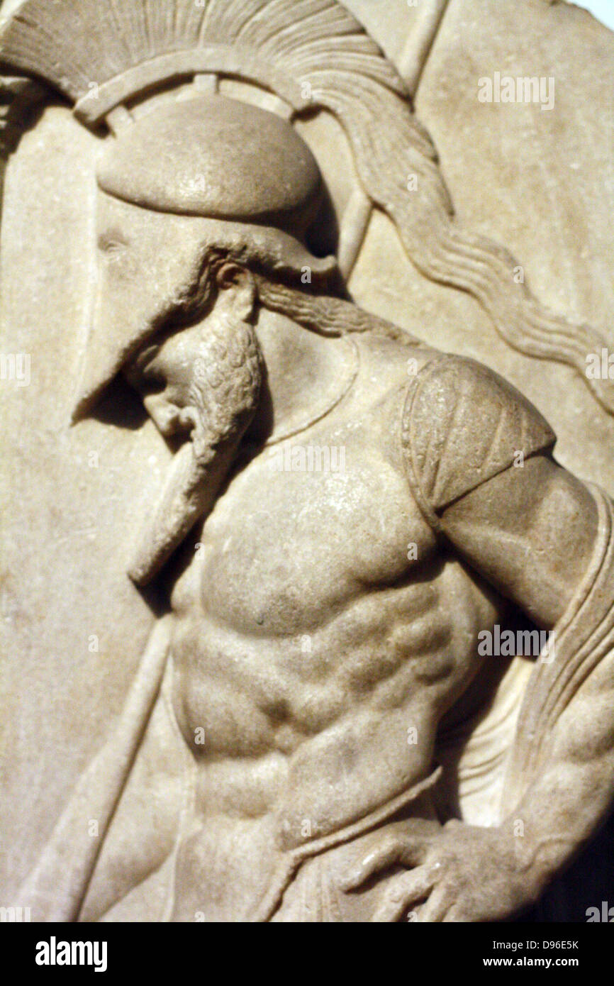 Greek warrior. Hellenistic, 1st century BC From Rhodes This marble ...