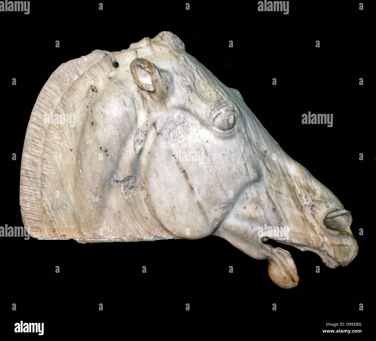 Statue of a horses head from the chariot of the moon-goddess Selene ...