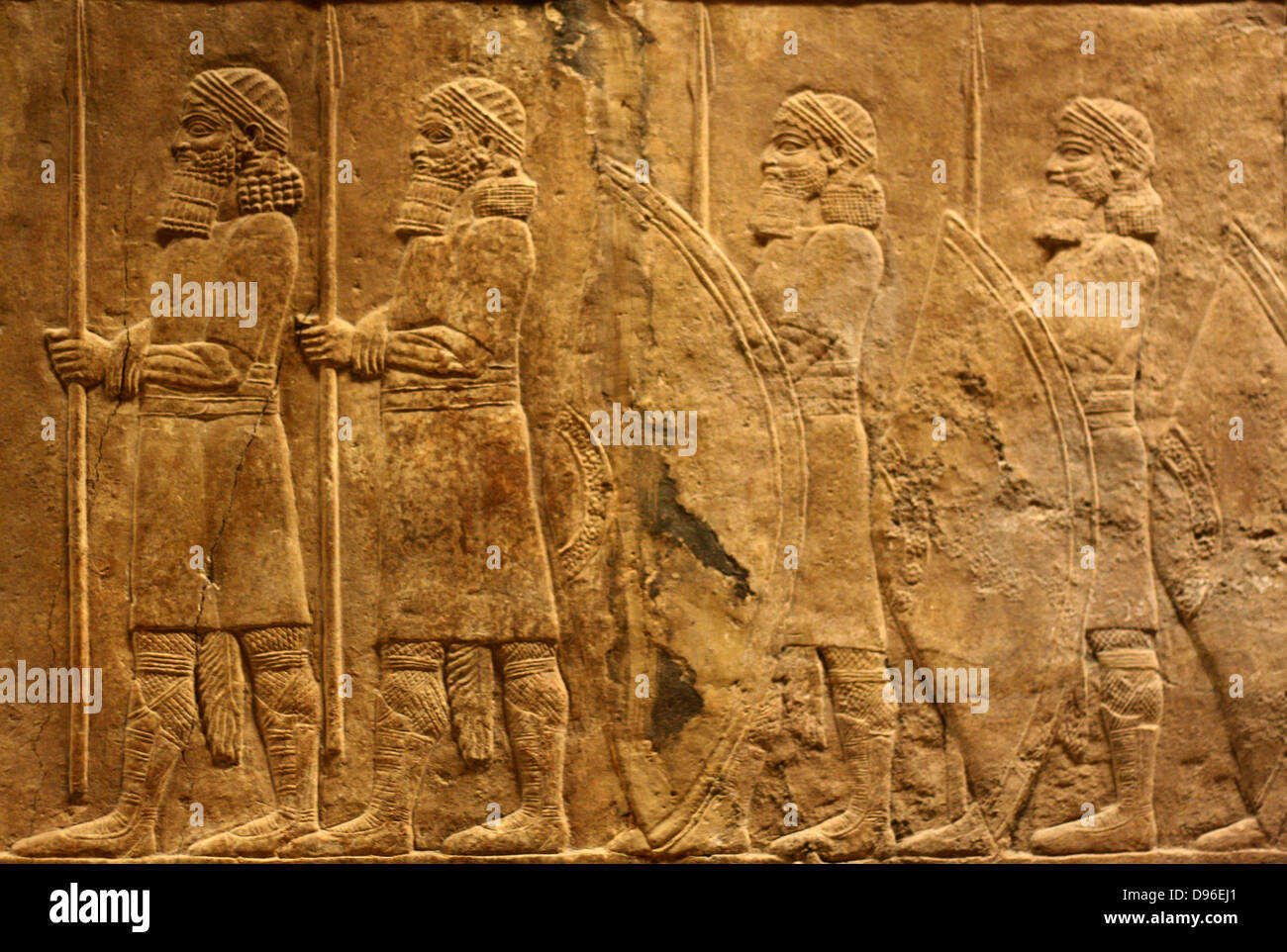 Assyrian wall, circa 645-635 BC. From the North Palace in Nineveh Stock ...