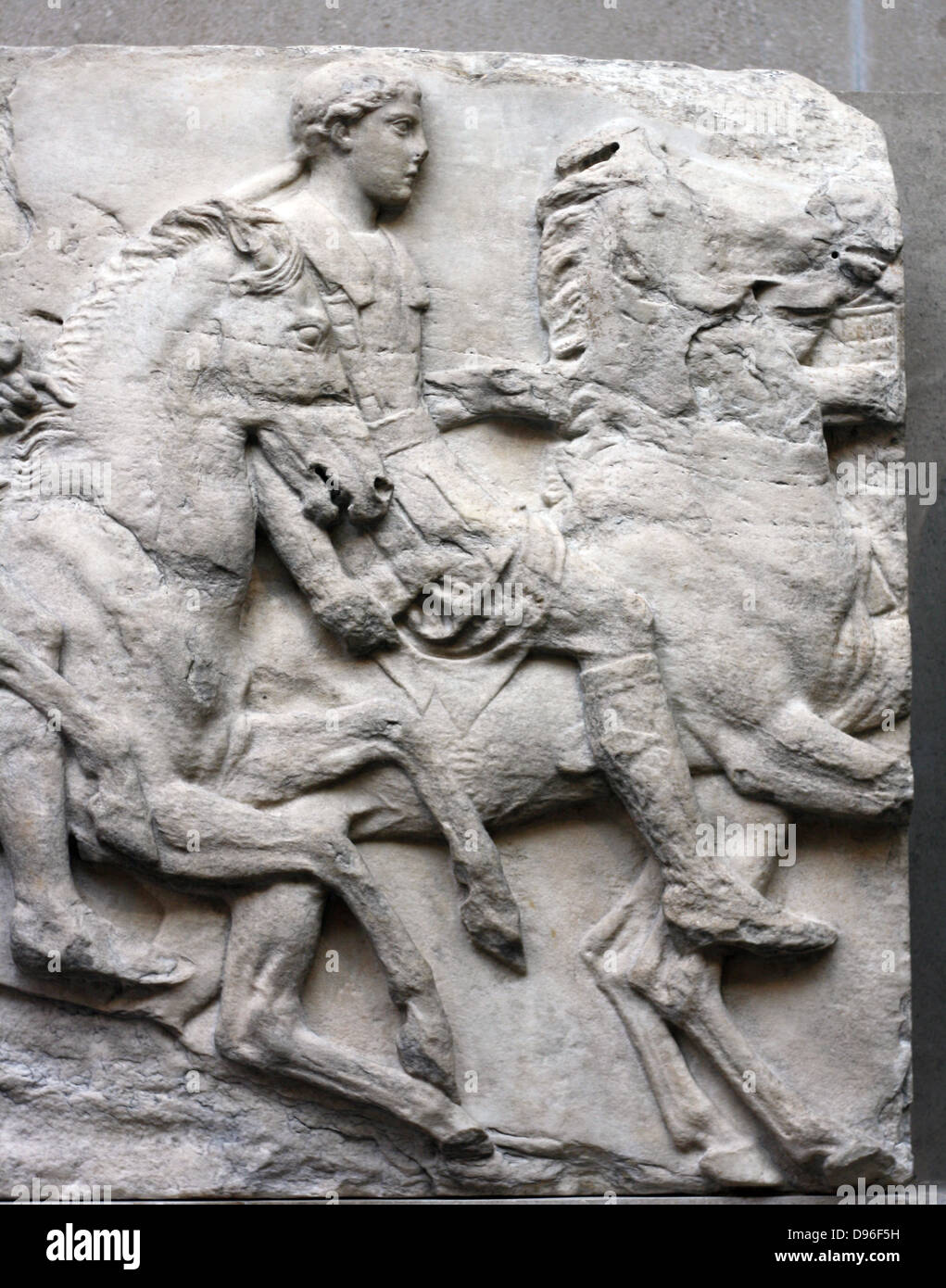 Detail from the South Frieze of the Parthenon, Athens. Showing 6 ...