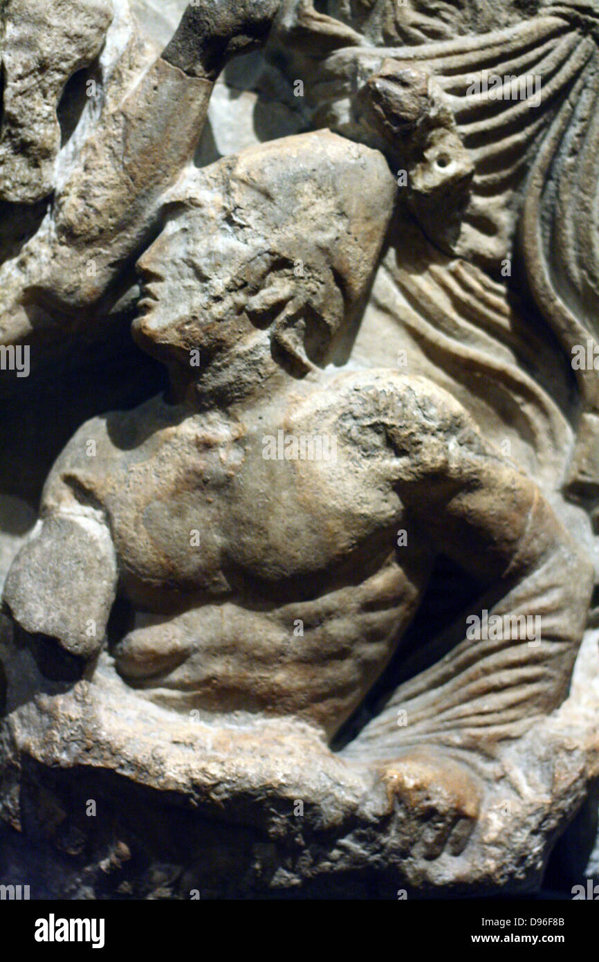 Portion of the Bassae Frieze. Greek, Circa 420-400 BC. From the temple ...