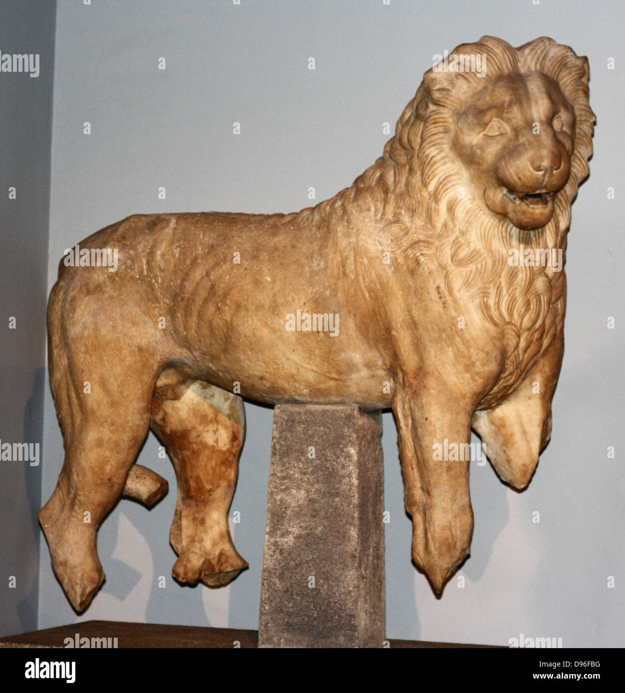 Marble lion from mausoleum circa 350 bc hi-res stock photography and ...