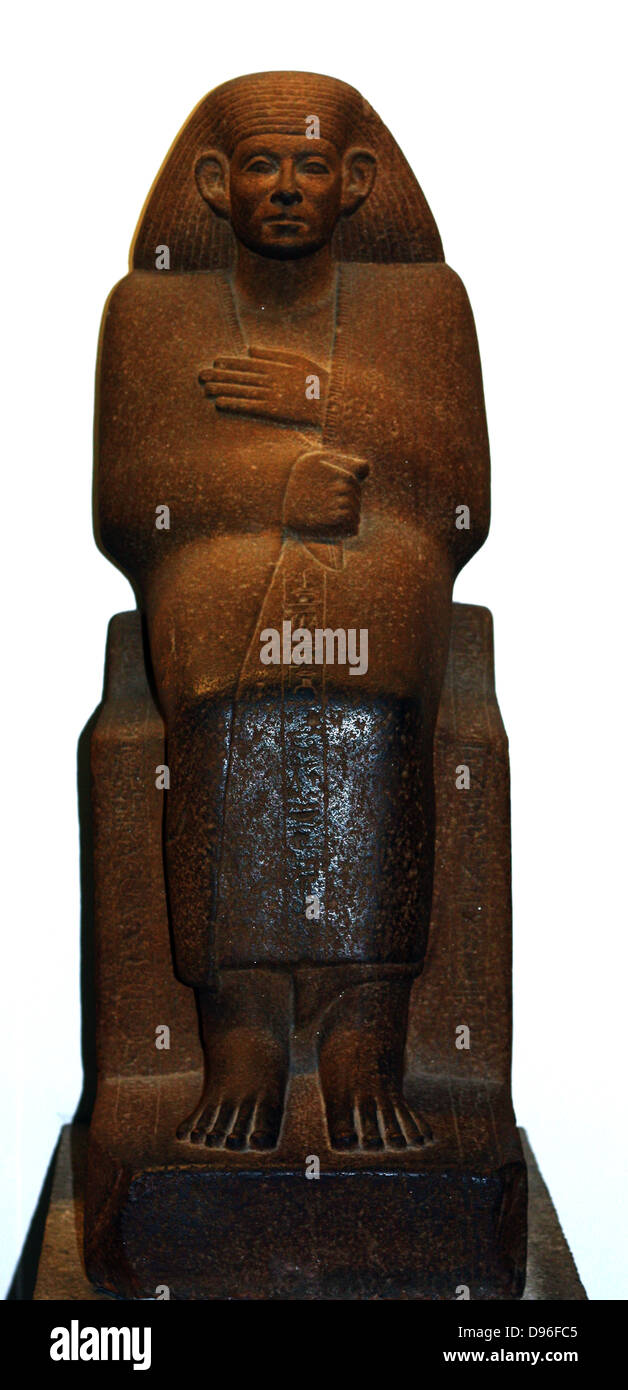 Egyptian statue of Ankhrekhu, Twelfth Dynasty (approx. 1850 BC). Made ...