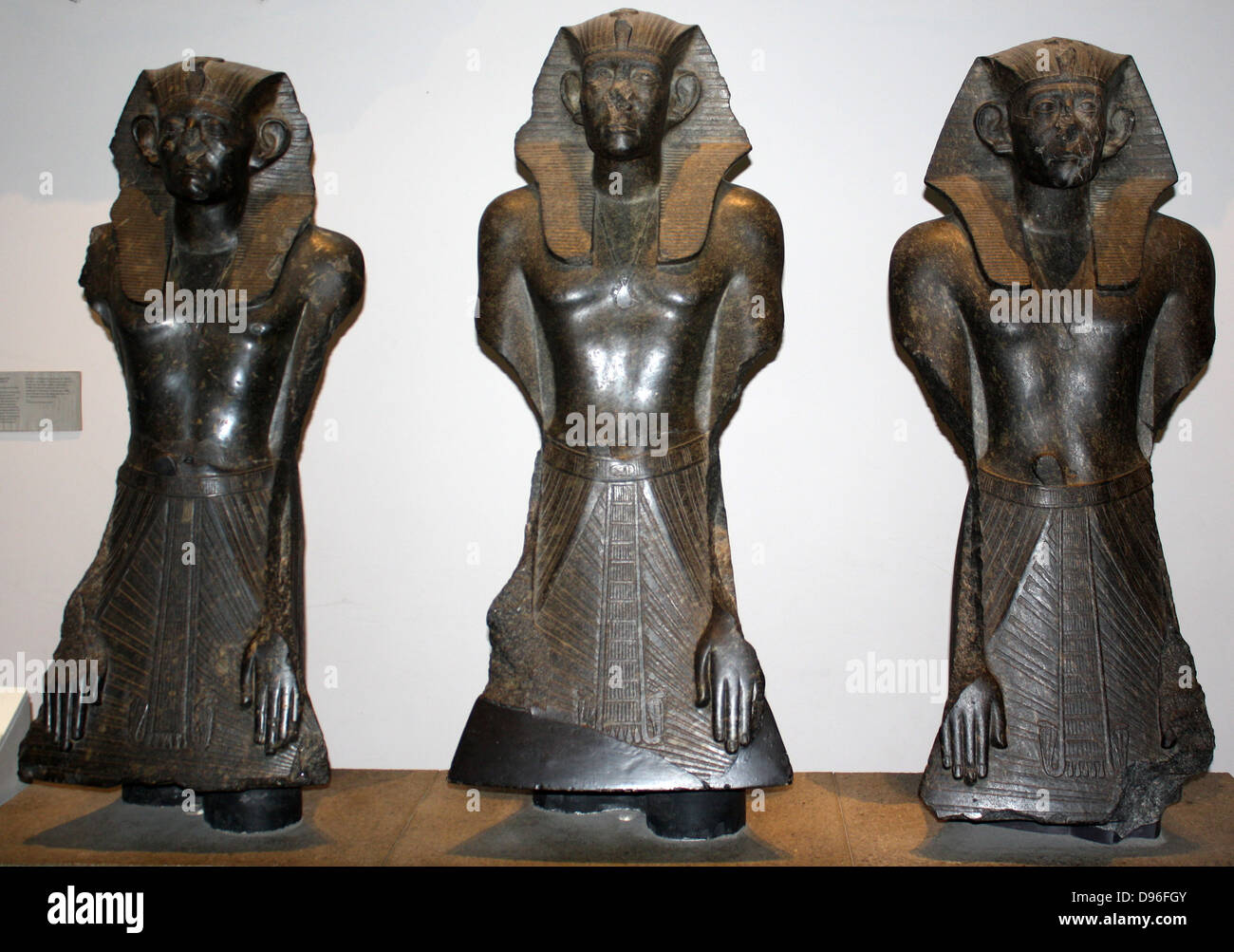 Three Egyptian statues of King Sesostris III (Also known as Senusret ...