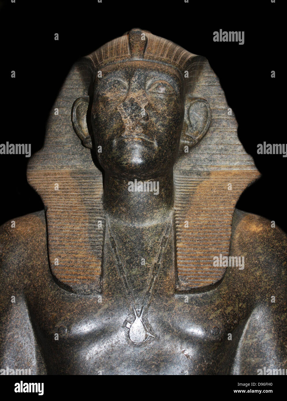 Three Egyptian statues of King Sesostris III (Also known as Senusret ...