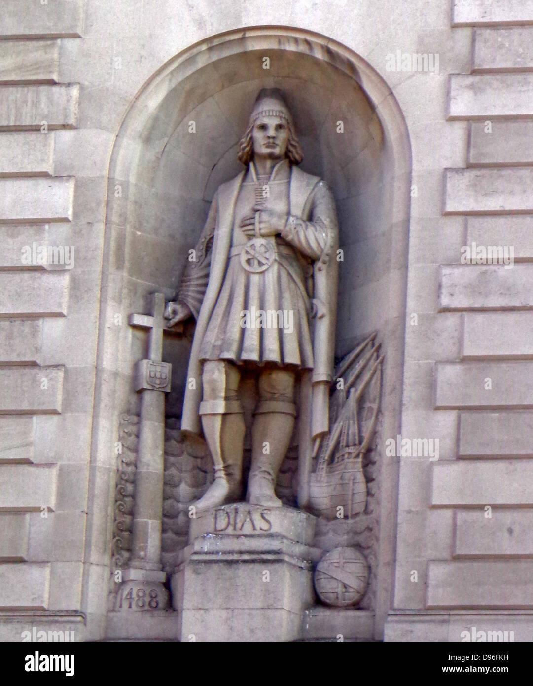 Statue of Portuguese explorer Bartholomeu Dias. Found at the High ...