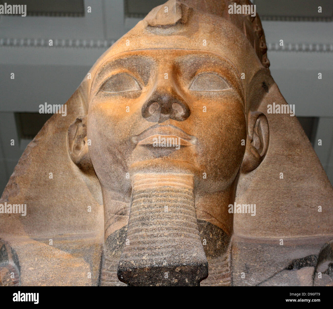 Upper part of a seated statue of Ramses II. 19th Dynasty (approx. 1270 ...