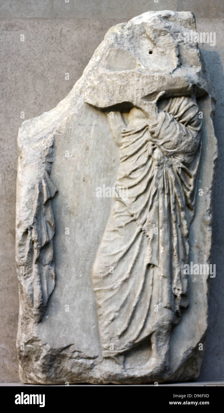 Detail from the Parthenon Frieze. Greek marble sculpture, made between ...