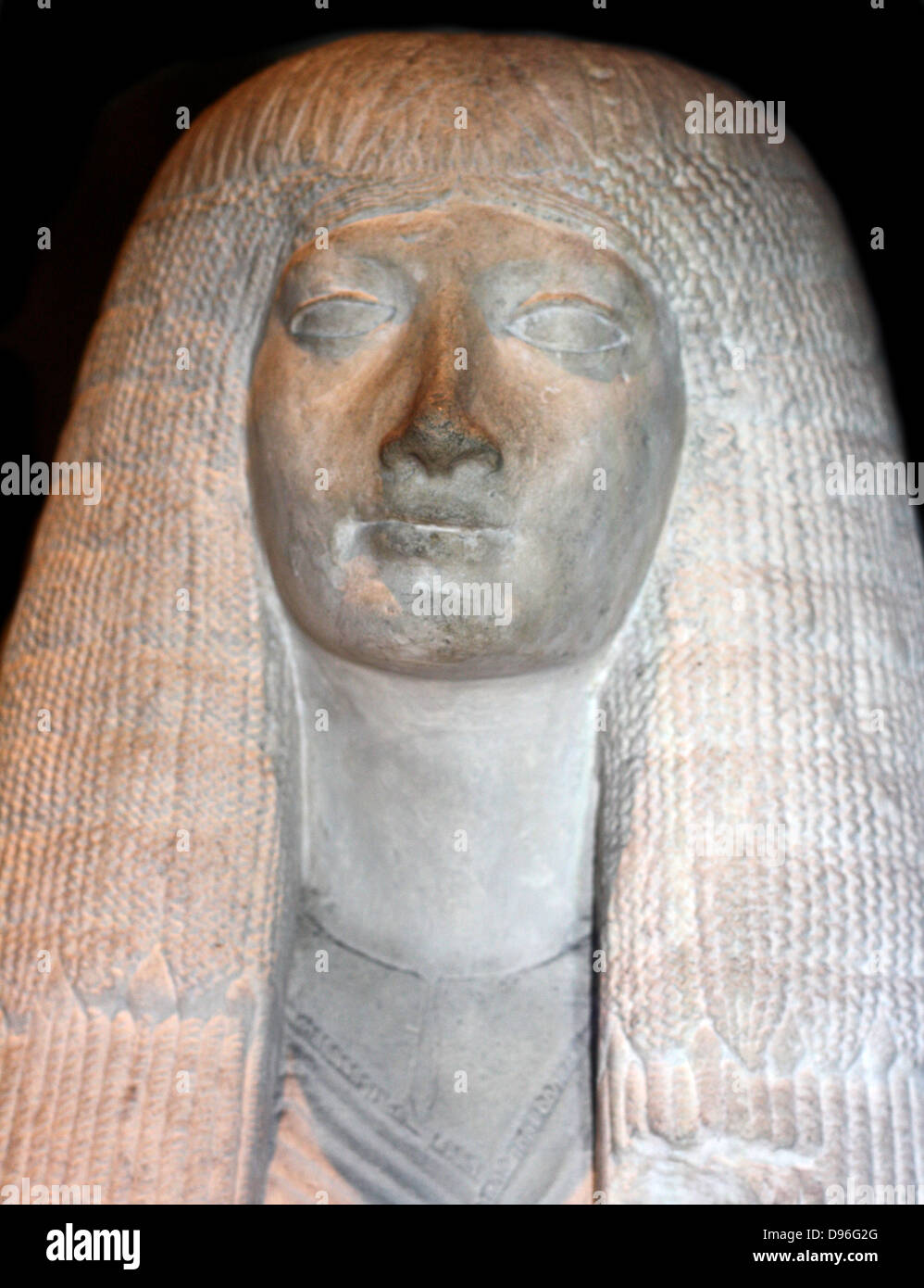 18th Dynasty Egyptian dyad of man and wife. Made of limestone and dated ...