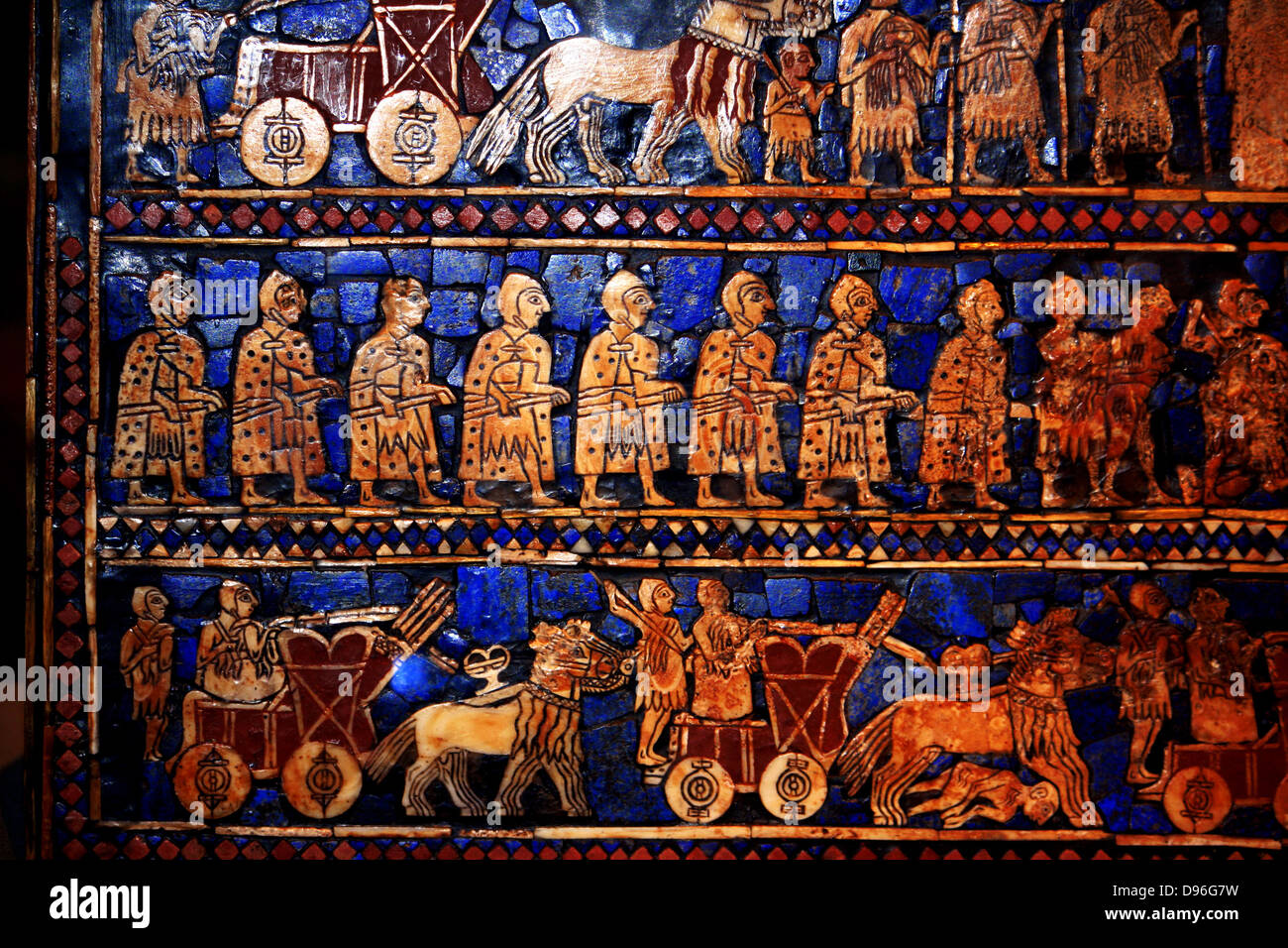 From the Standard of Ur (Peace side). Sumerian artefact (circa 2600 BC ...