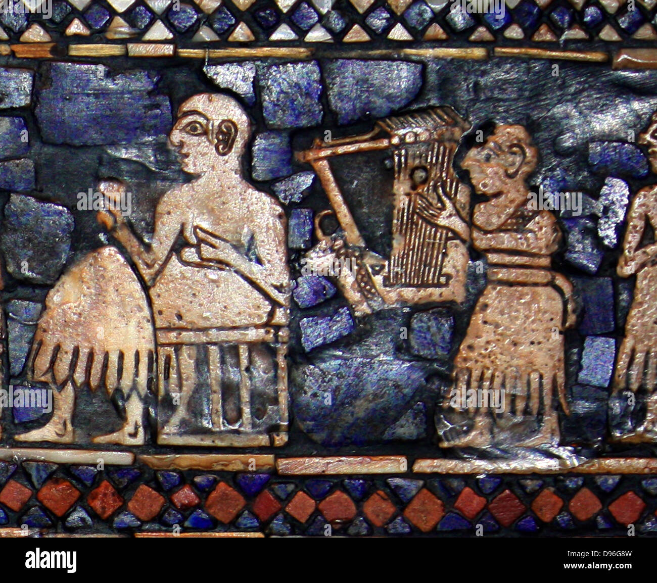 Detail from the Standard of Ur (Peace side). Sumerian artefact (circa ...