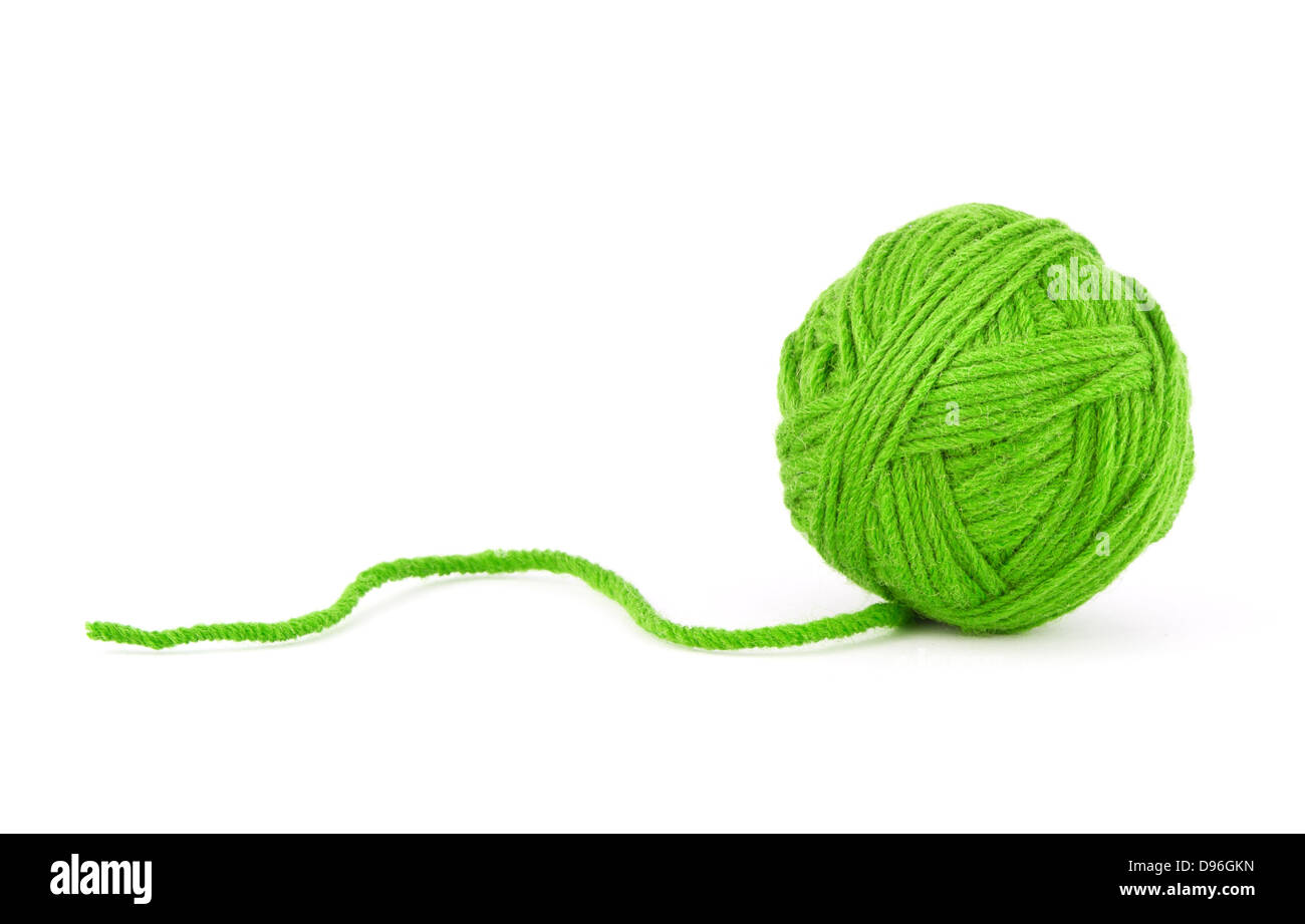 Ball of threads isolated on white background Stock Photo - Alamy