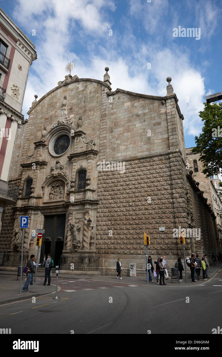 church of our lady of bethlehem on la rambla barcelona catalonia spain ...