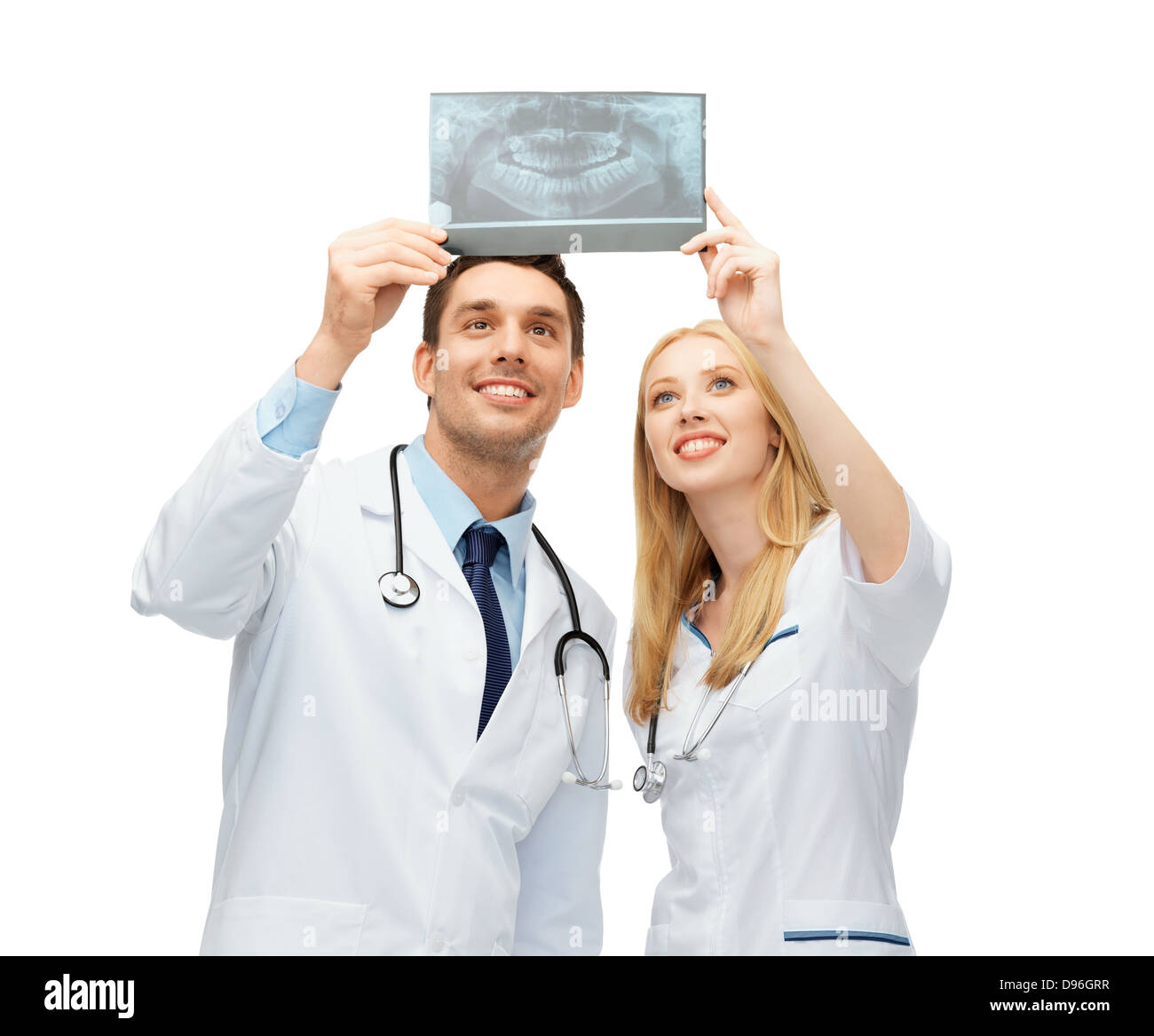 two doctors looking at x-ray Stock Photo - Alamy