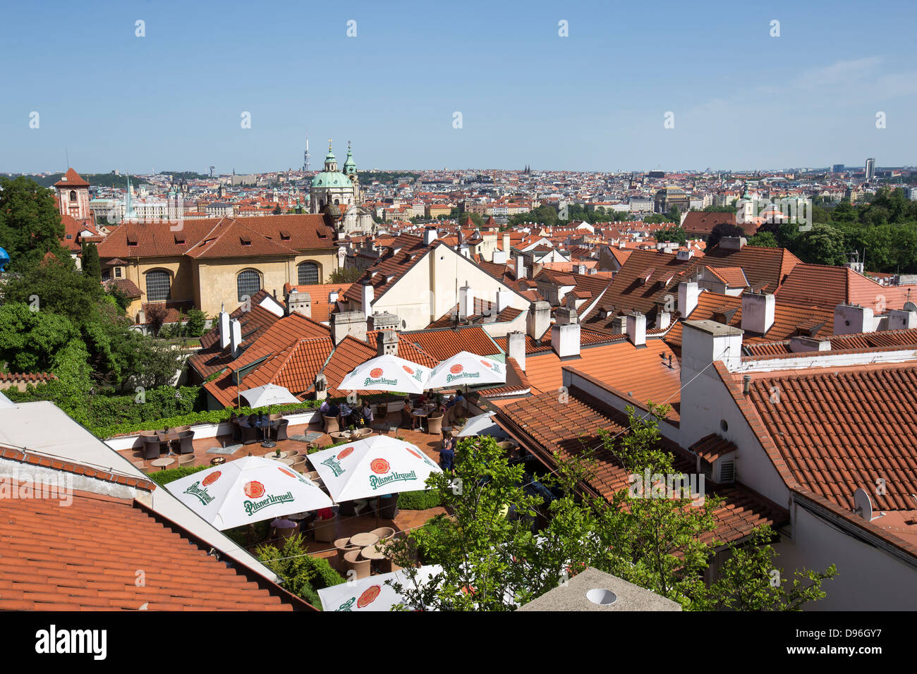Prague roof rooftop hi-res stock photography and images - Alamy
