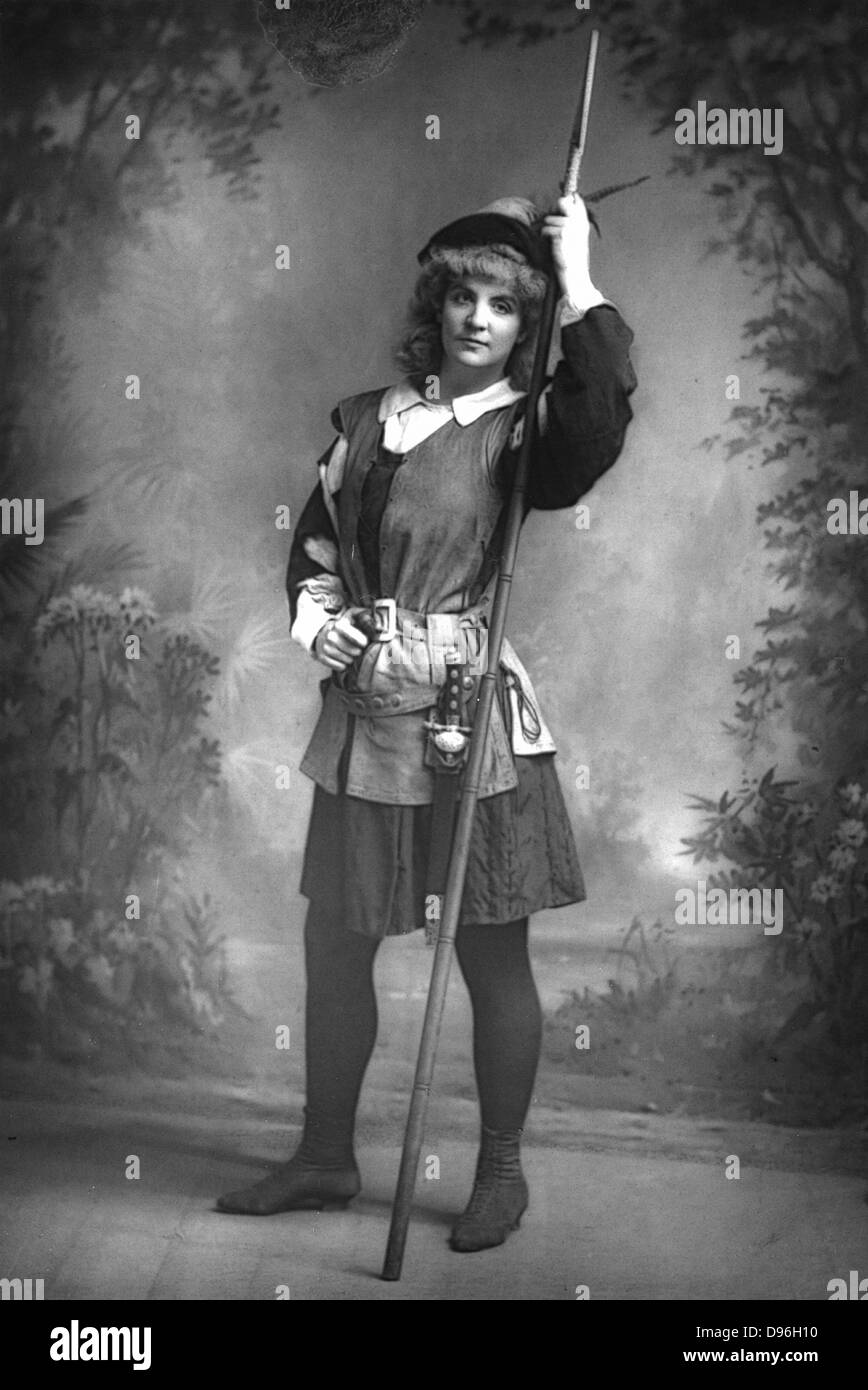 Ada Rehan (1860-1916) Irish-born actress, c1890. Here in the breeches ...