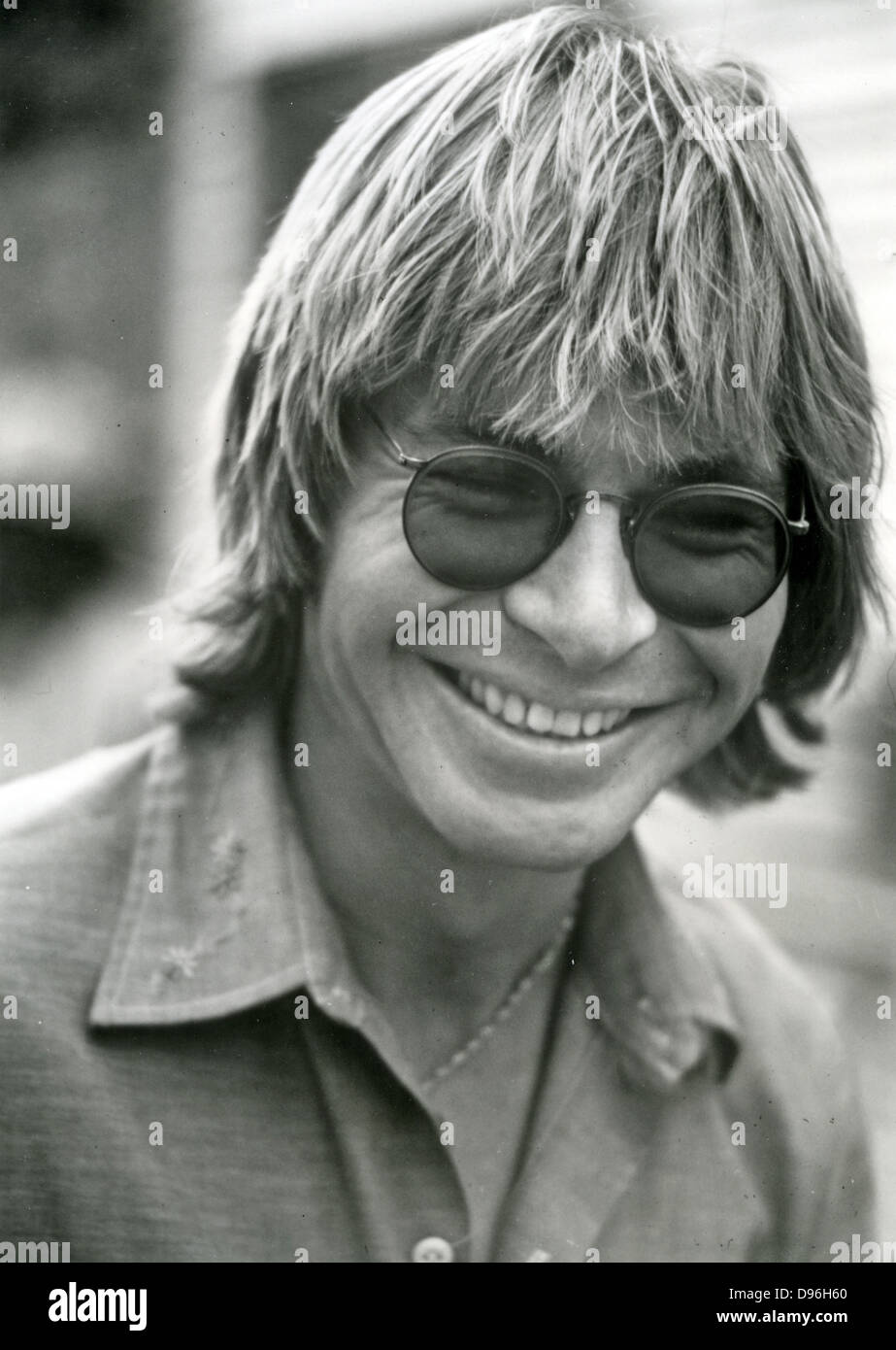 JOHN DENVER (1943-1997) Promotional photo of US singer about 1985 Stock ...