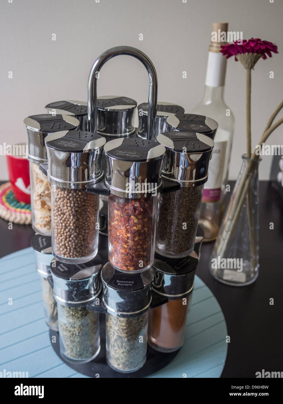 spice holder on table Stock Photo - Alamy