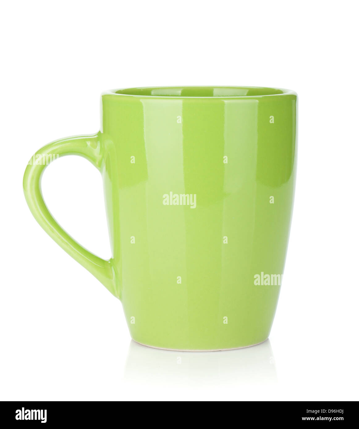 Green cup. Isolated on white background Stock Photo - Alamy