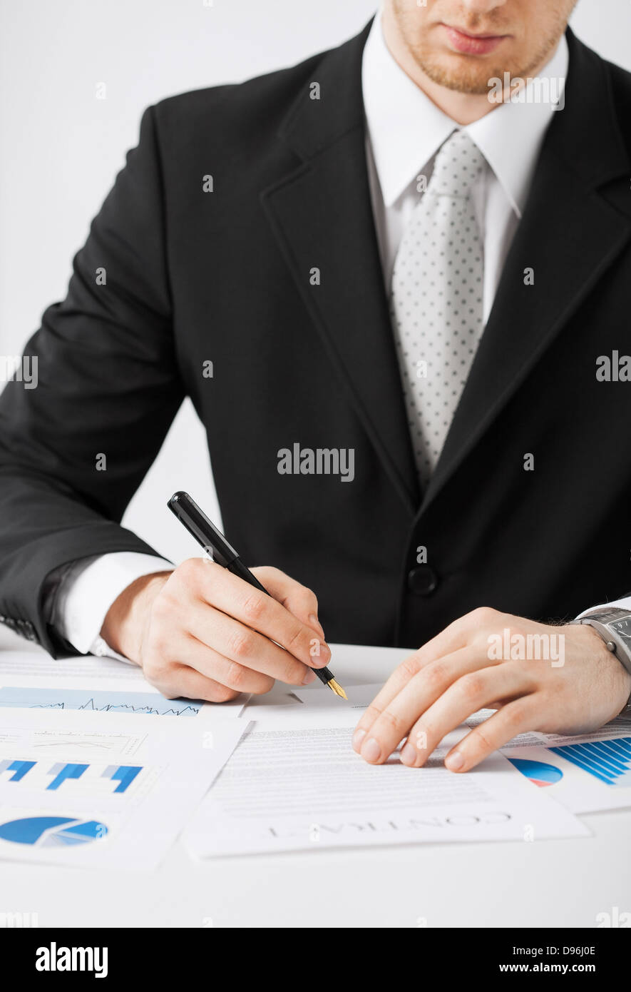 man with contract Stock Photo - Alamy