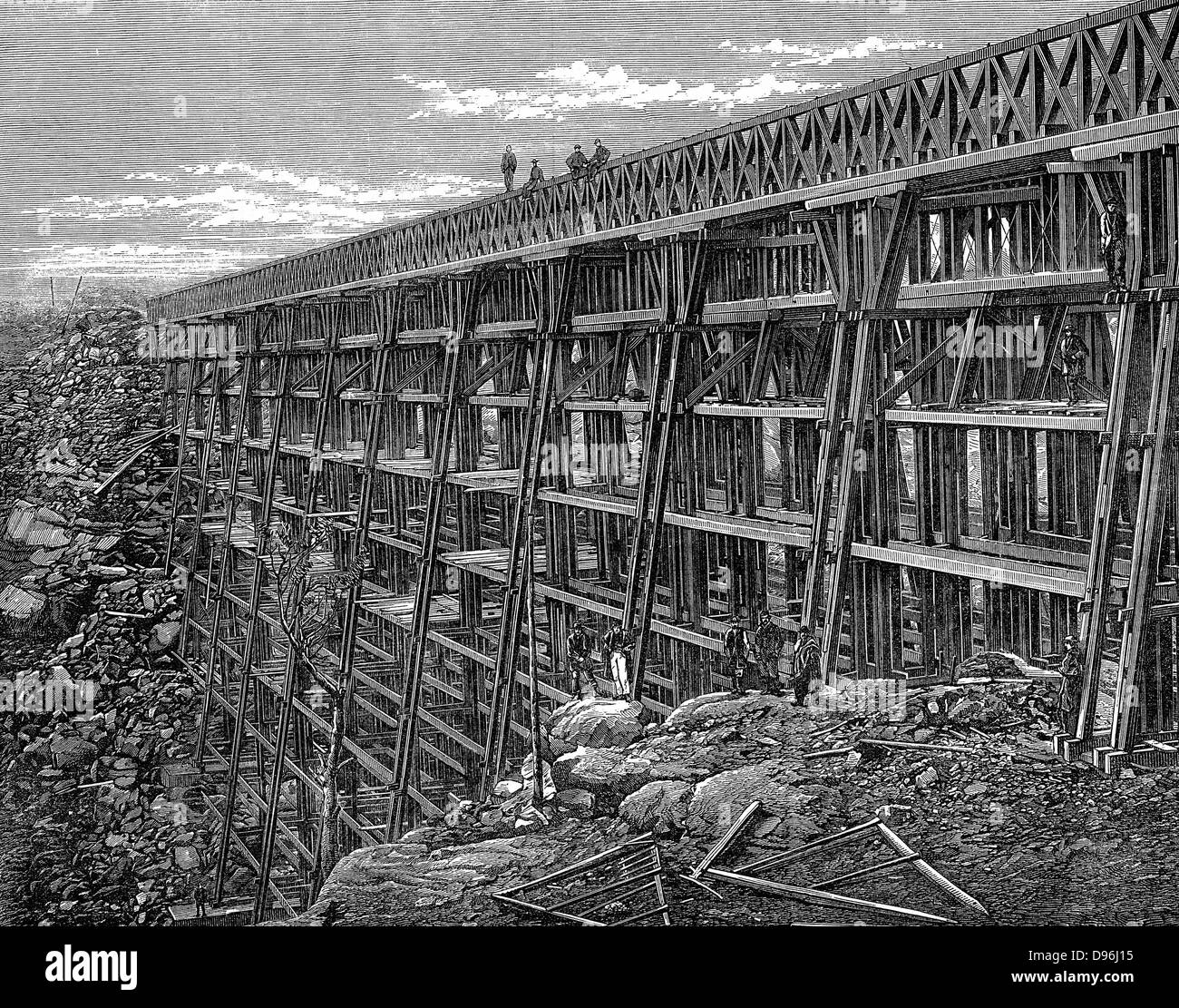 Union Pacific Railroad Wooden Bridge Idaho’s Railroad On Stilts: A