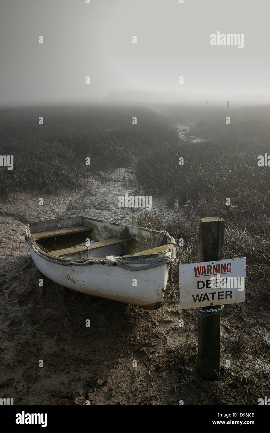 boat in the fog Stock Photo - Alamy